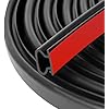 Rubber Door Seal Strip 32.8 Ft Rubber D-Shape Weather Stripping Self ...