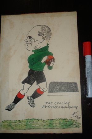 Joe Crozier - Brentford goalkeeper - Caricature 1946 by COLLECTSOCCER ...