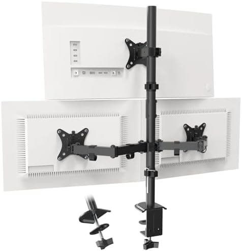 Amazon.com: Ergounion Triple Monitor Mount - Adjustable 3 Monitor Desk ...