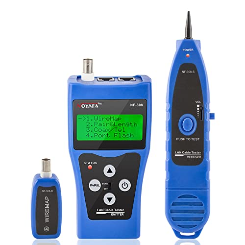 NOYAFA Network Cable Tester NF-308 Wire Tracer, Ethernet CableTester ...