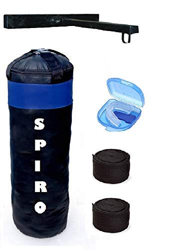 SPIRO Blue & Black Un-Filled with Hanging Straps Pair of Hand Wrap ...