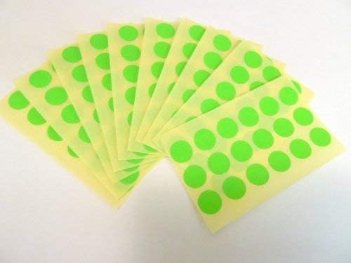180 Labels, 13mm Diameter Round, Red, Colour Code Stickers, Self ...