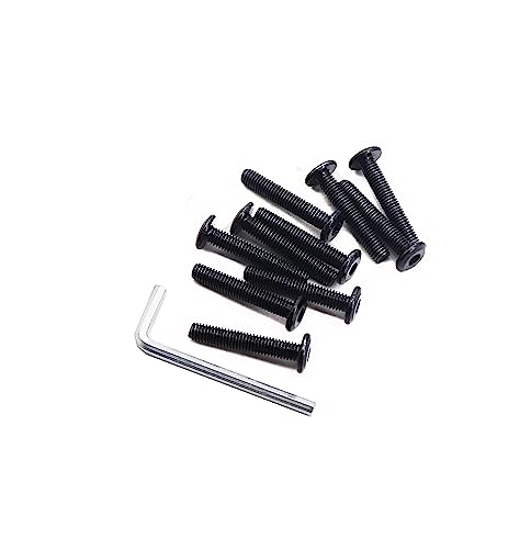 Snapklik.com : 10pcs M6 X 30mm Black Rivet Countersunk Socket Cap Allen ...