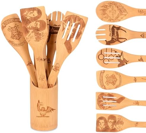 Amazon.com: Yempum Wooden Spoons for Cooking Sets of 7 Pieces, Magical ...