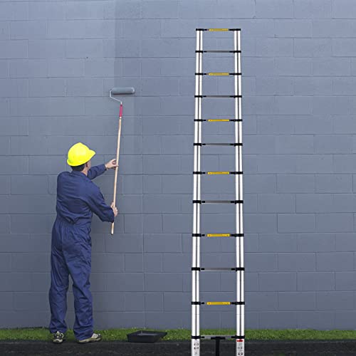 TOPDEEP Telescoping Extension Ladder 15.5 FT, Foldable Aluminum ...