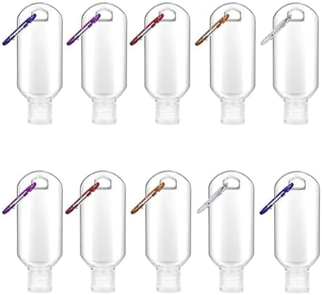 Amazon.com: Travel Bottles with Keychain, 1.7oz (50ml) Portable Plastic ...