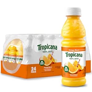 Amazon.com : Tropicana 100% Juice Orange Blend, Single Serve, 10 fl oz ...