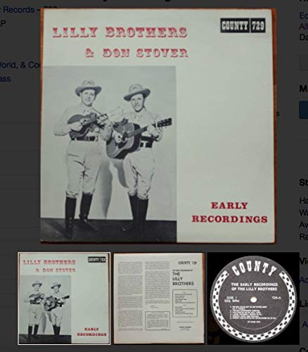 Amazon.com: Lilly Brothers & Don Stover ‎– Early Recordings: CDs & Vinyl