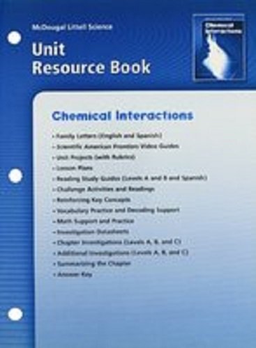 Science Florida Chemical Interactions Unit Resource Book Grade 8 ...