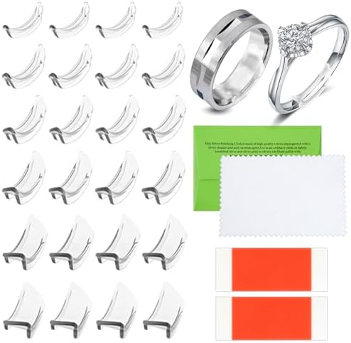 24Pcs Ring Size Adjuster for Loose Rings, Invisible Ring Spacer Resizer ...