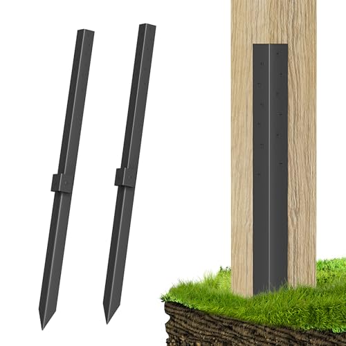 Buy Feeloco Pack of 2 Fence Post Repair Kit,Upgraded Fence Post Anchor ...