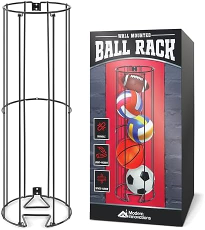 Amazon.com: MEEMENG Vertical Ball Rack, Durable Standing Holder Wall ...