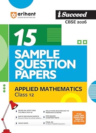 Arihant I Succeed CBSE Sample Question Papers Class 12 Applied ...