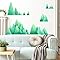 Amazon.com: Watercolor Tree Wall Stickers Small Pine Tree Wall Decals ...