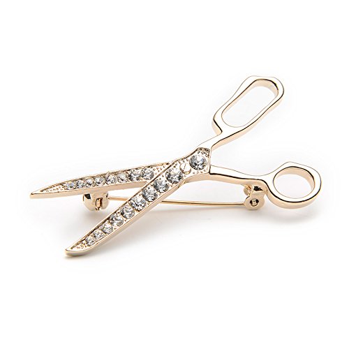 New Crystal Scissors Brooch Suits Dress Banquet Brooches Pins : Amazon ...