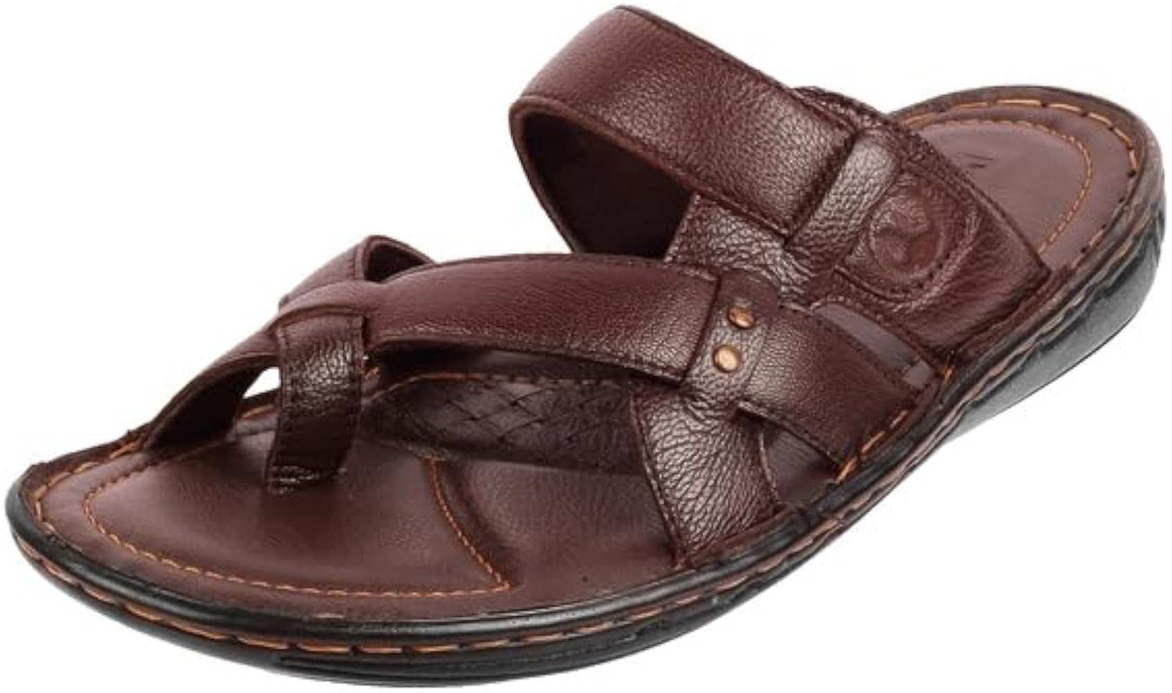 Mochi Mens Casual Leather Comfort Chappal for Everyday - Price History