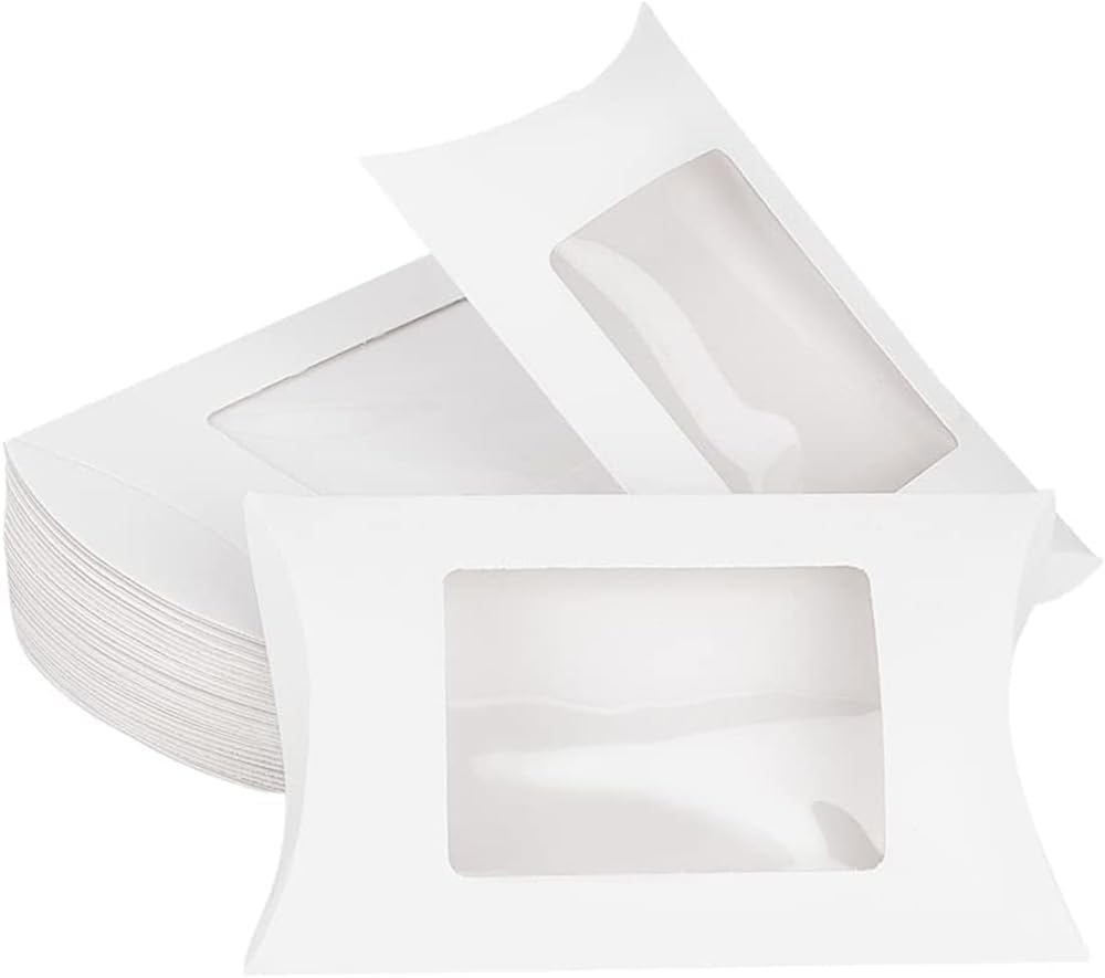 Amazon.com: AKOAK 30 Pcs 5.7 "x2.95 kraft Paper Pillow Case with Clear ...