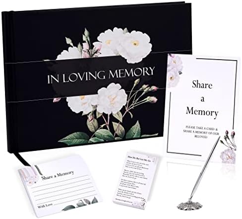 Amazon.com: Funeral Guest Book for Memorial Service - Hardcover Memorial Guest Book for Funeral ...