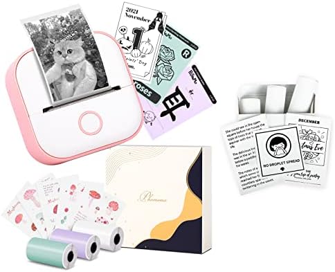 Amazon.com: Memoking T02 Portable Small Printer with 3 Rolls Paper ...