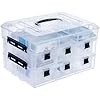 Amazon.com: MyGift 11 Inch Clear Plastic Storage Box Container, Arts ...