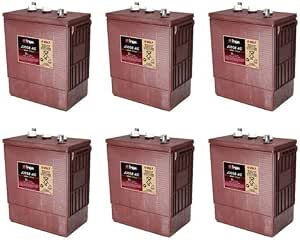Amazon.com: Trojan J305E-AC 6 Volt, 305 AH Deep Cycle Battery - 6 Pack ...
