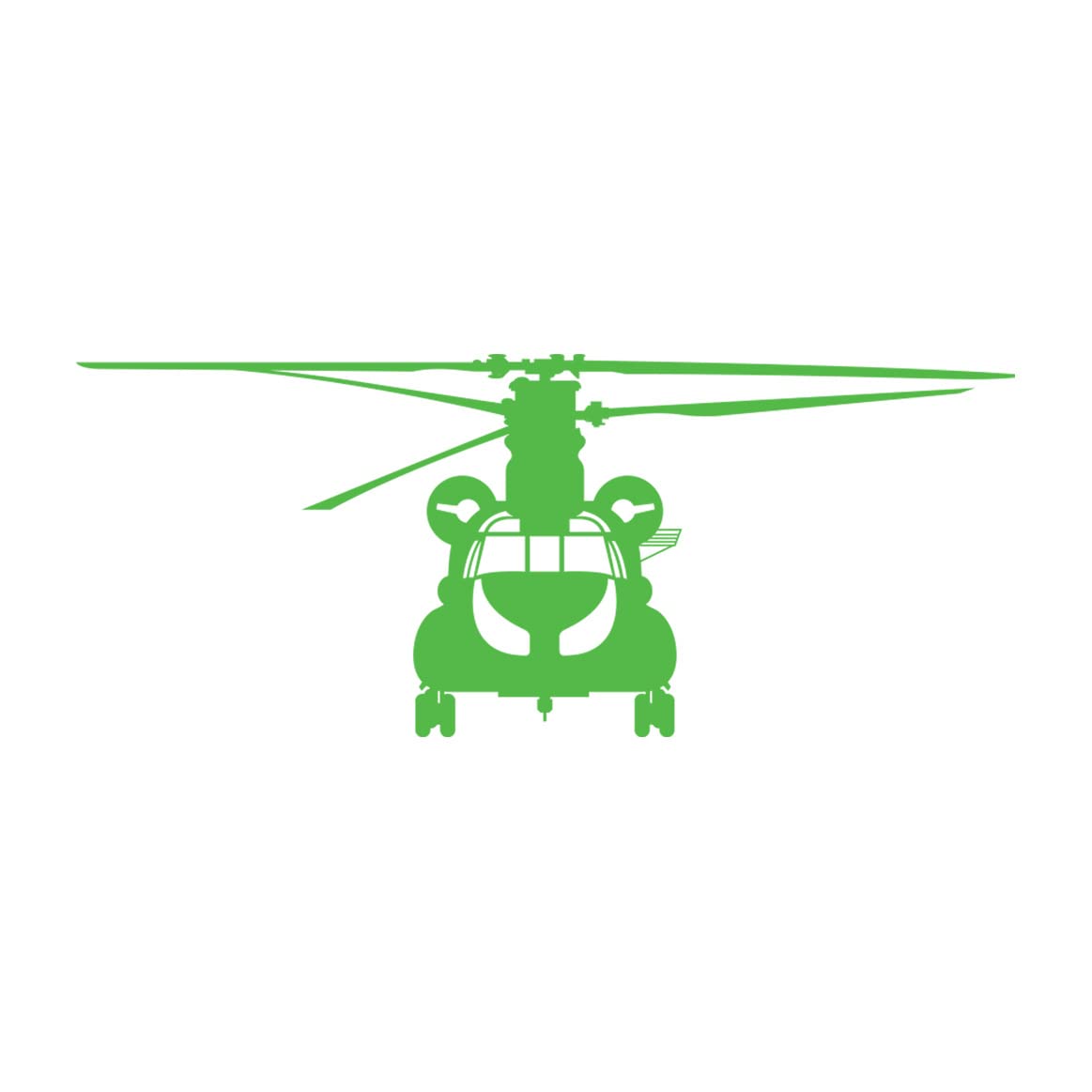 Lime Green Helicopter