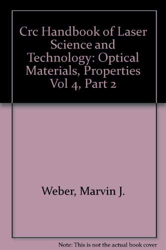 Amazon.com: CRC Handbook of Laser Science & Technology, Vol. 4: Optical ...