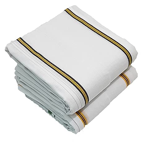 ONKAR INC Pure Cotton Soft Gamcha for Men- White Men's gamcha (White ...