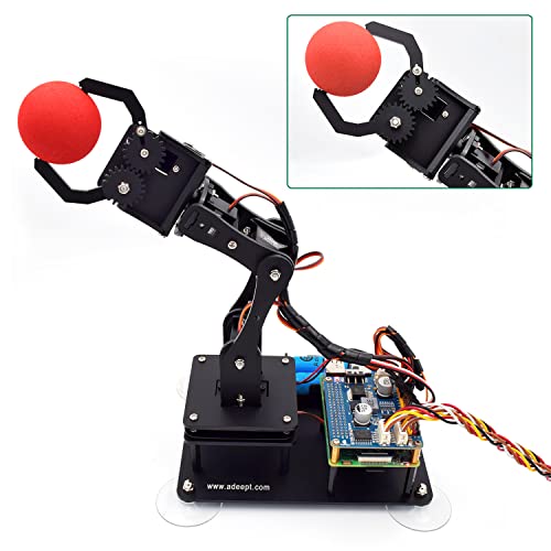Adeept 5 Dof Robotic Arm Kit For Raspberry Pi 4 B 3 B B A Programmable Diy Coding Stem