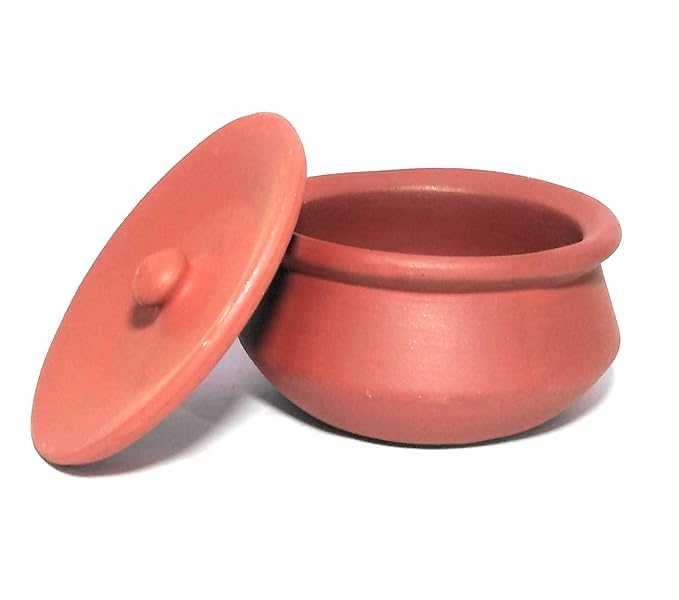 Buy Finest Choice | Organic Terracotta Clay Curd Pot with lid | Mitti ...