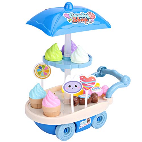 Buy boxoon 28PCS Ice Cream Cart Set Candy Cream Car Playset for Kids ...