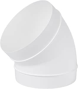 HVAC OV 6” Inch Round Duct Elbow 45 Degree for HVAC and Hydroponics ...