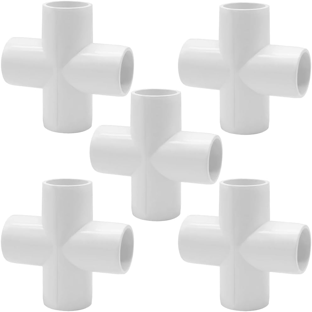 Amazon.com: YSIL 1/2 Inch PVC Cross Fitting Elbow Furniture Grade ...