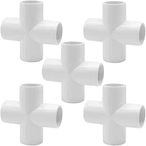 Amazon.com: YSIL 1/2 Inch PVC Cross Fitting Elbow Furniture Grade ...