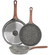 LIFE SMILE Cookware Set - Pots and Pans set Granite Non Stick Coating ...