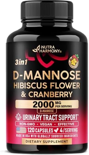 Amazon.com: D-Mannose 2000mg with Cranberry & Hibiscus - Clinically ...