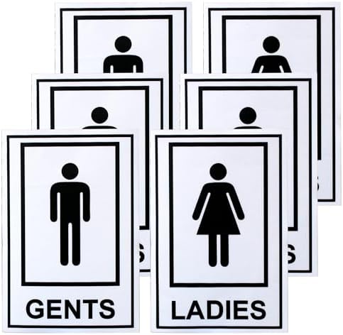 ALPINE SWIFT 3 Pack Gent Lady Toilet Sign men women washroom signage ...