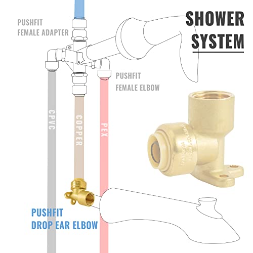 Snapklik.com : SUNGATOR Drop Ear Elbow, Push Fit Plumbing Fittings ...