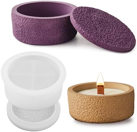 Amazon.com: 2Pcs Large Jar Resin Mold with Lid Silicone Resin Box Mold ...