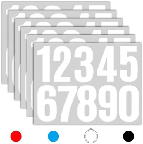 Amazon.com: 200 Pieces, 3" - Vinyl Number Stickers, Waterproof Stick On ...