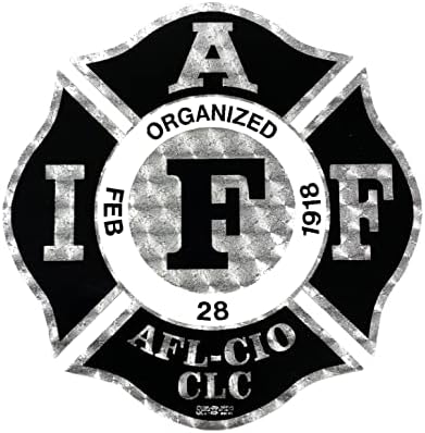 Amazon.com - 4" Original Black Brushed Metal Texture- IAFF Firefighter ...