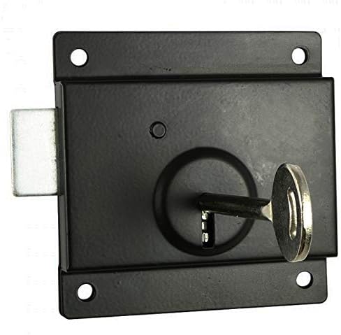 TIMCO Black Antique 4" Pressed Rim Lock - Surface Mounted Shed Door ...