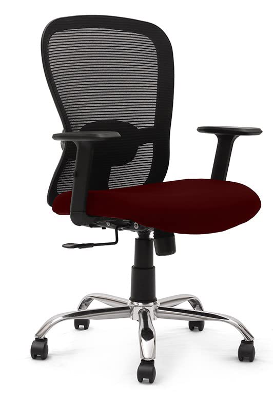 MAFFICK Bobby Ergonomic Revolving Mesh Office Chair with Armrest ...