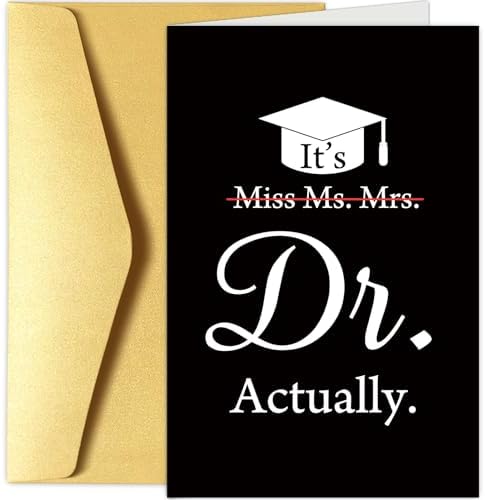 Chenive Doctorate PhD Graduation Card for Her, Funny Doctor Gifts for ...