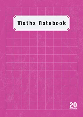 Maths Notebook Squared 20mm: Maths Exercise Book 20mm Squares A4 | Back ...