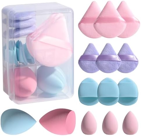 Amazon.com : Makeup Sponge Set BS-MALLTriangle Puff 14 Pcs for Liquid ...