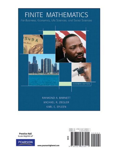 Finite Mathematics for Business, Economics, Life Sciences and Social ...