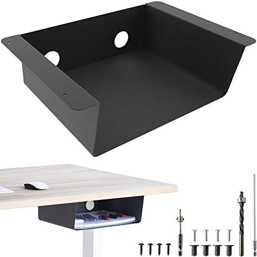 Amazon.com: GOME Under Desk Storage Metal Shelf Double Layer Design ...