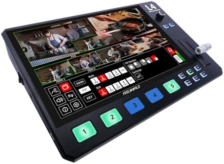 Amazon.com: FEELWORLD L4 5 Channel HD Video Switcher Multi Camera Video ...