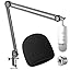 Amazon.com: Blue Yeti Boom Arm Mic Stand with Pop Filter - Professional ...